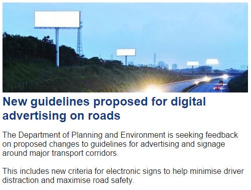 Digital advertising on roads | Chatswood West Ward History